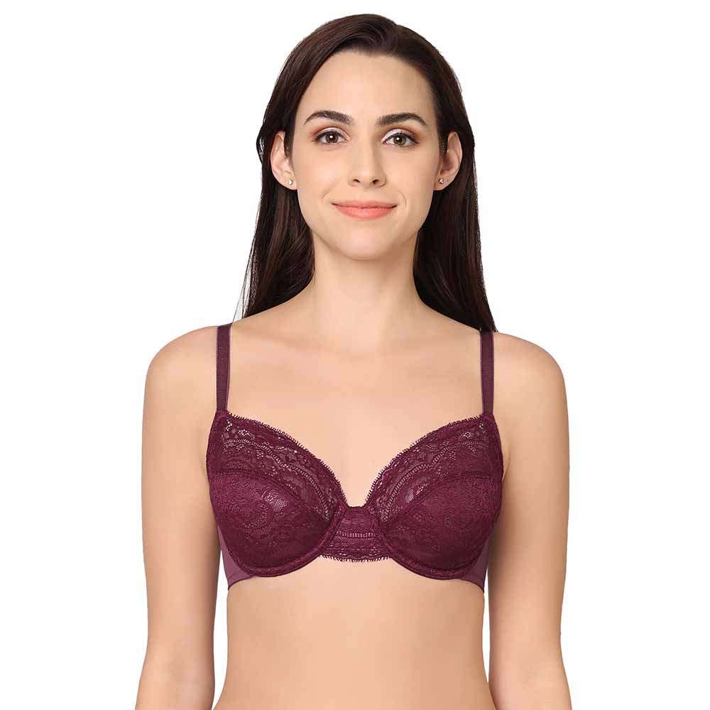 Buy Essential Lace Non Padded Wired Full Cup Bridal Wear Lace Bra Full