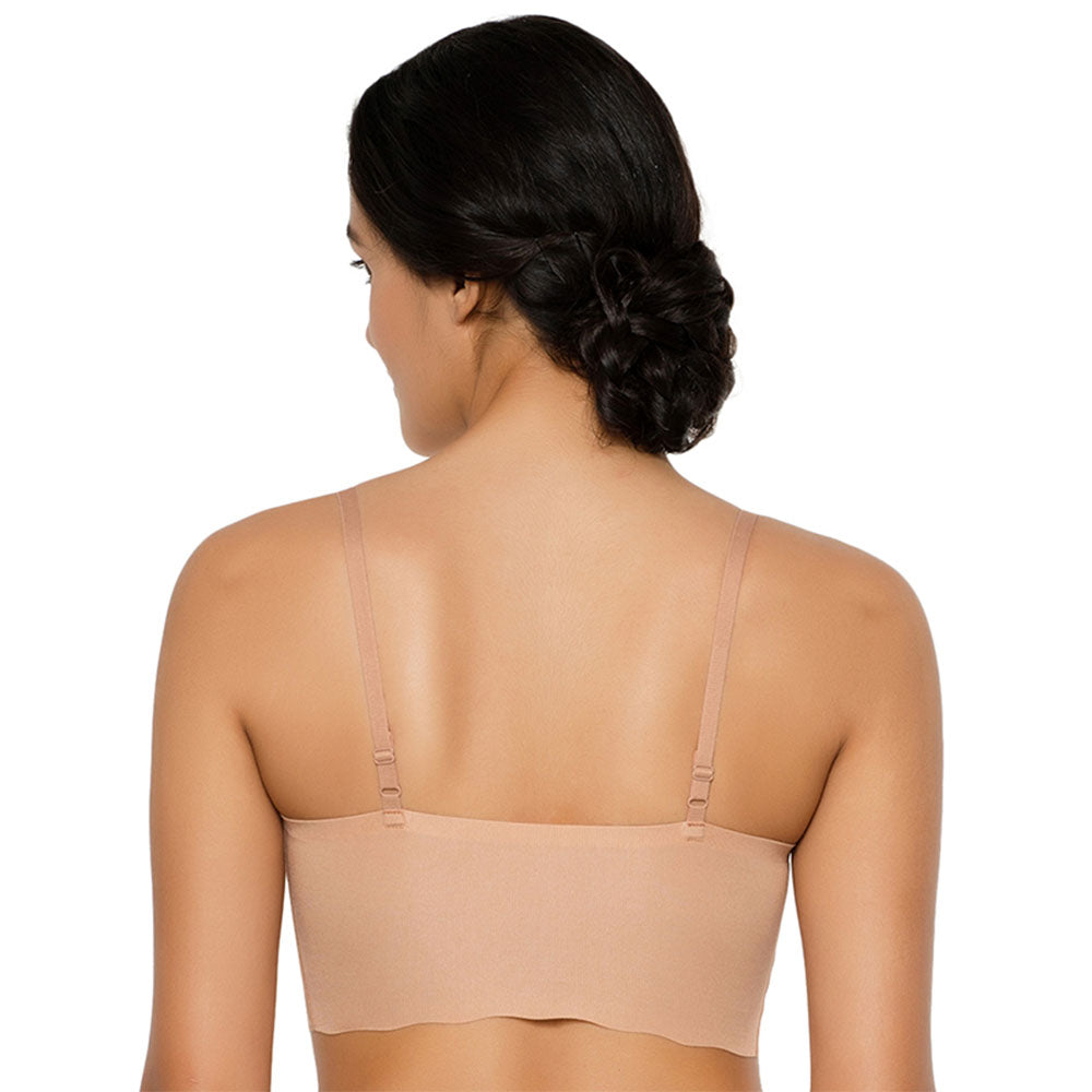 Buy Gococi Padded Non Wired Full Coverage Seamless T Shirt Bra Beige