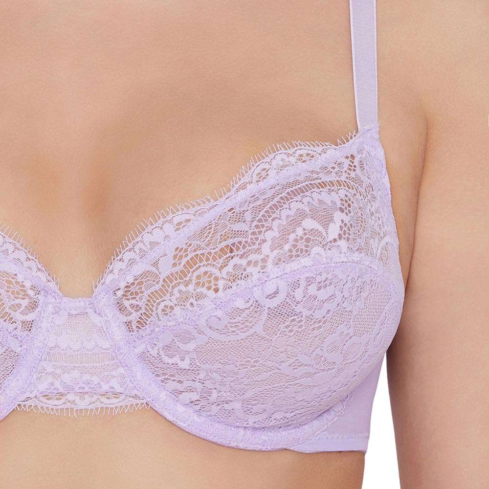 Buy Essential Lace Non Padded Wired Full Cup Bridal Wear Lace Bra Full