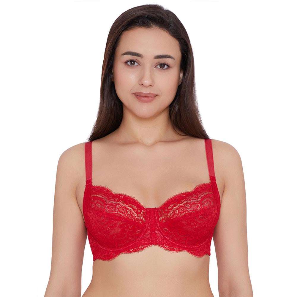 Buy Essential Lace Non Padded Wired Full Cup Bridal Wear Lace Bra Full